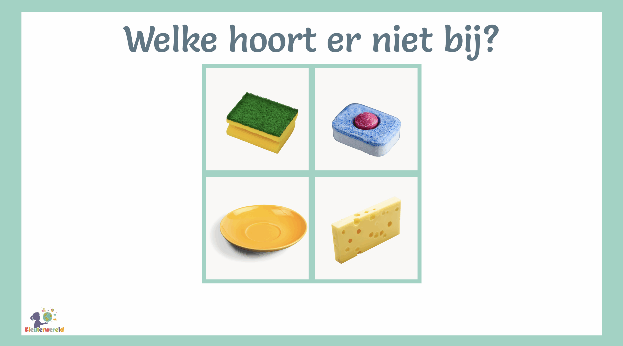 Welke hoort er niet bij? – Kleuterwereld